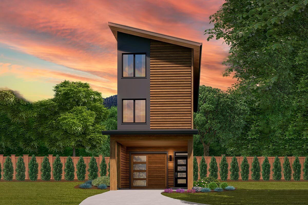 Explore 15-Foot-Wide Skinny 3-Story Modern House Plans | Budron Homes